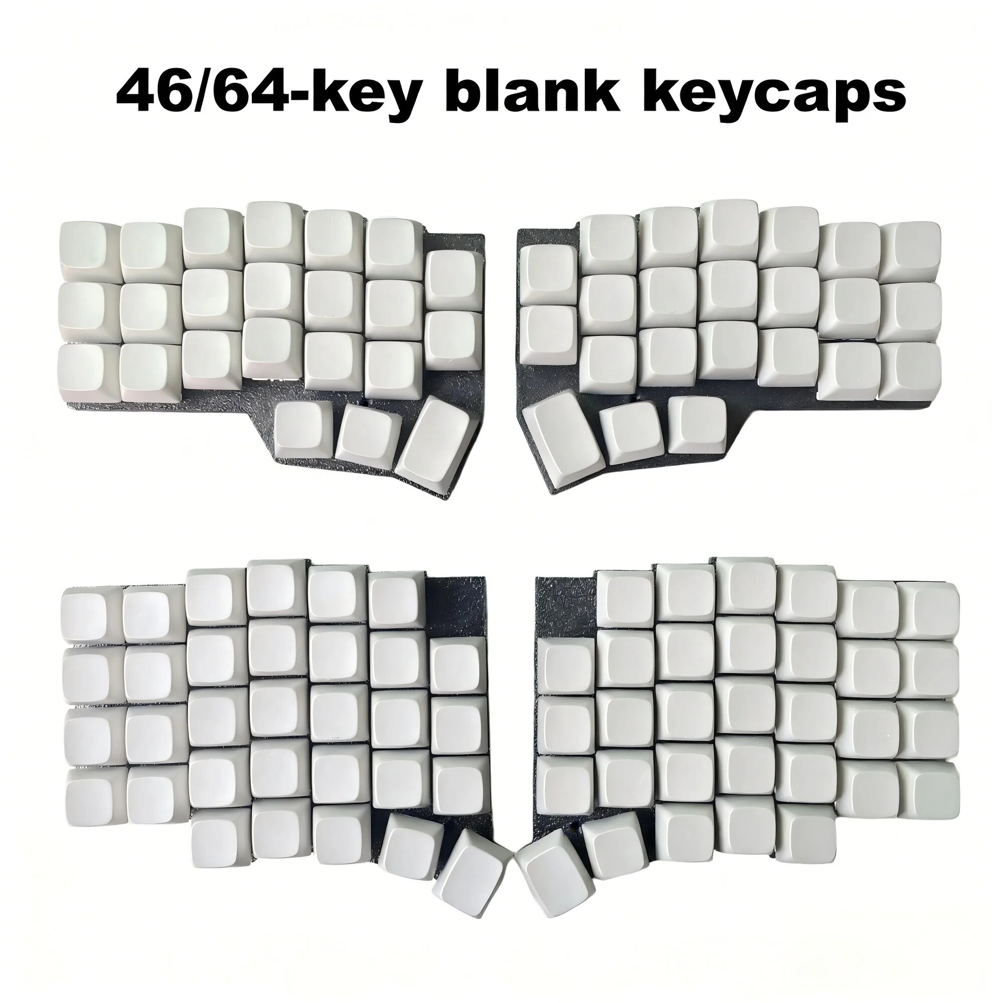 64-Key XDA Keycaps - Black — фото 1