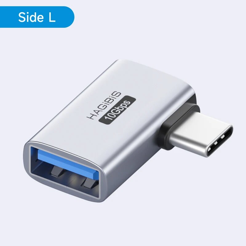 Кабель-адаптер Hagibis USB-C На USB (Type-C На USB-A) OTG-удлинитель Для iPhone 17/16 Pro, Side L