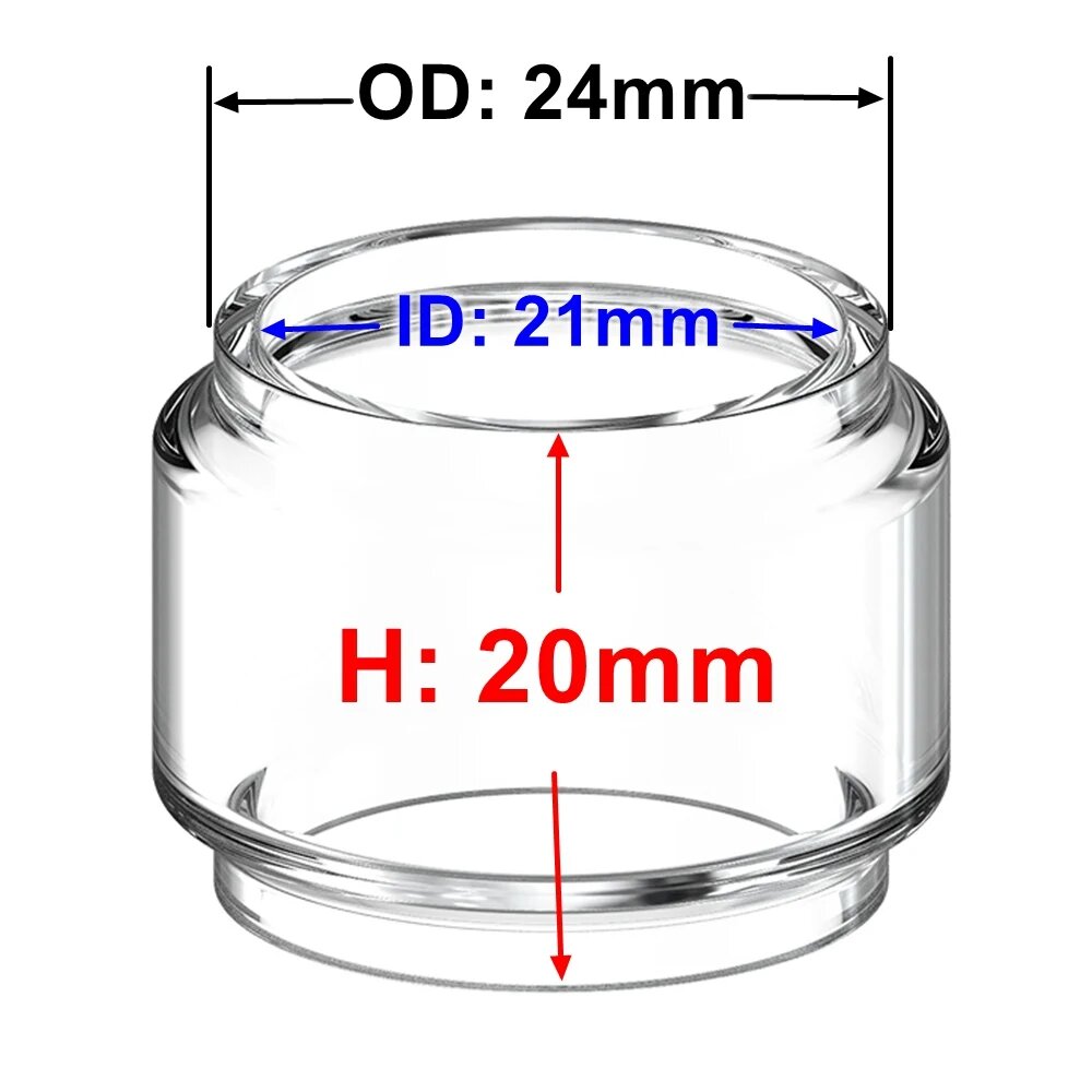 Стеклянная трубка H20mm B, 4шт в подарочной коробке