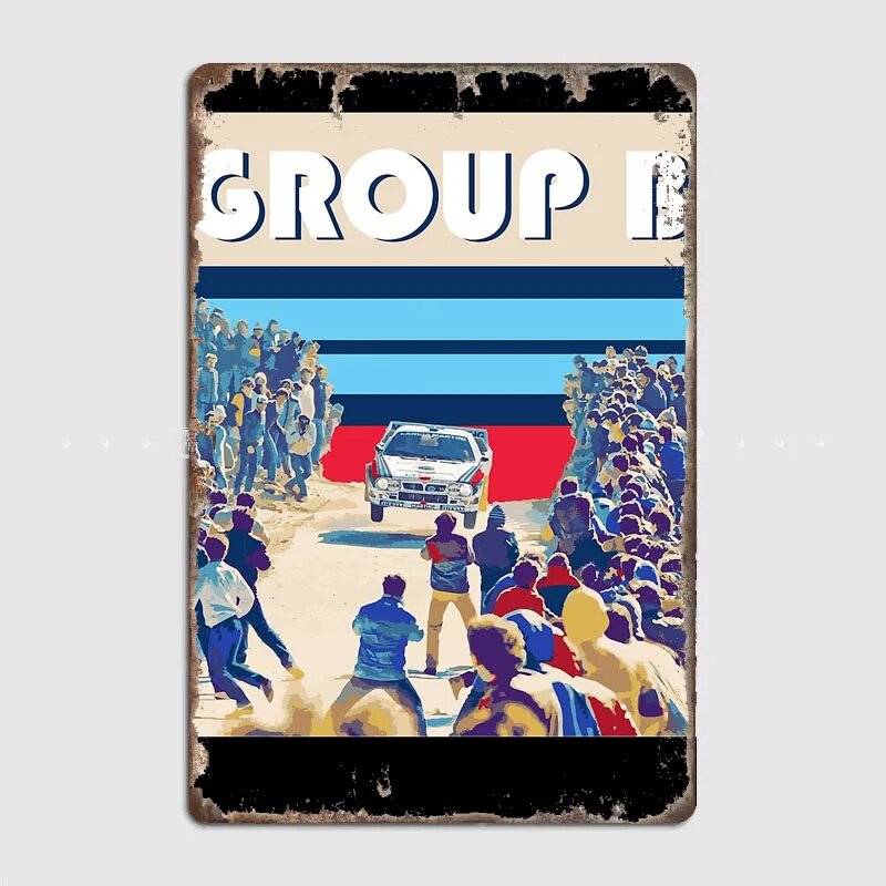 Металлическая табличка Lancia 037 Rally Evo 2 Group B WRC 20X30см, As The Picture
