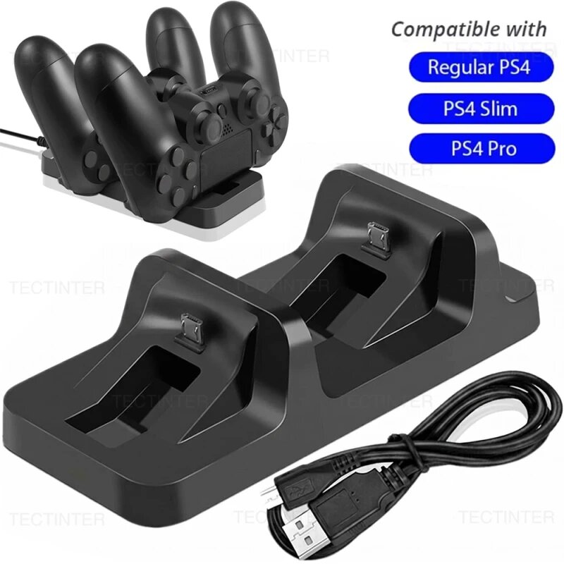 Двойная зарядная станция для контроллеров PS4 TECTINTER