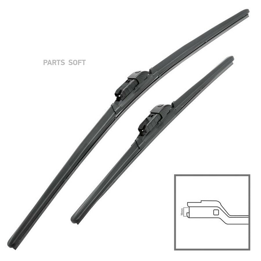 Щётки с/о 650/400мм blade-set HYBRID от официального дистрибьютора, HEYNER, артикул 020390