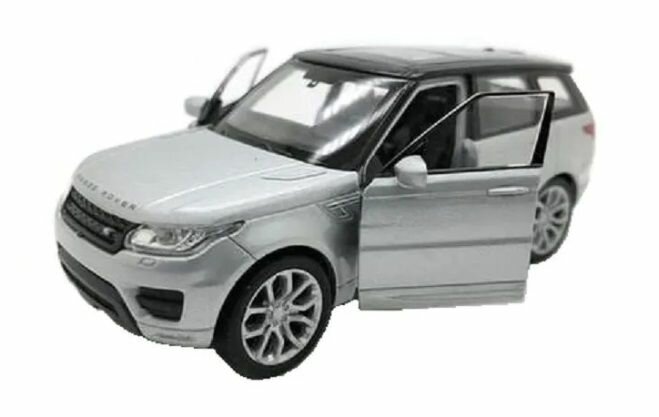 Игрушка Welly Машинка 1:38 Range Rover Sport, пруж. мех, серебристый