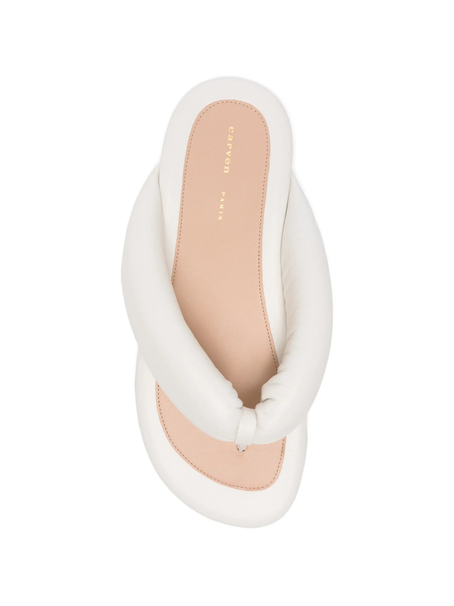 Босоножки Carven Padded leather sandals, размер 41, бежевый/белый — фото 1