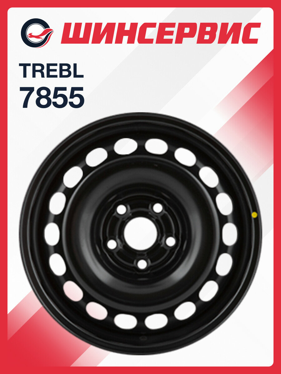 Стальной колесный диск TREBL 7855 R16.0x6.5J 5x114.3 ET40.00 ЦО66.10 для автомобиля