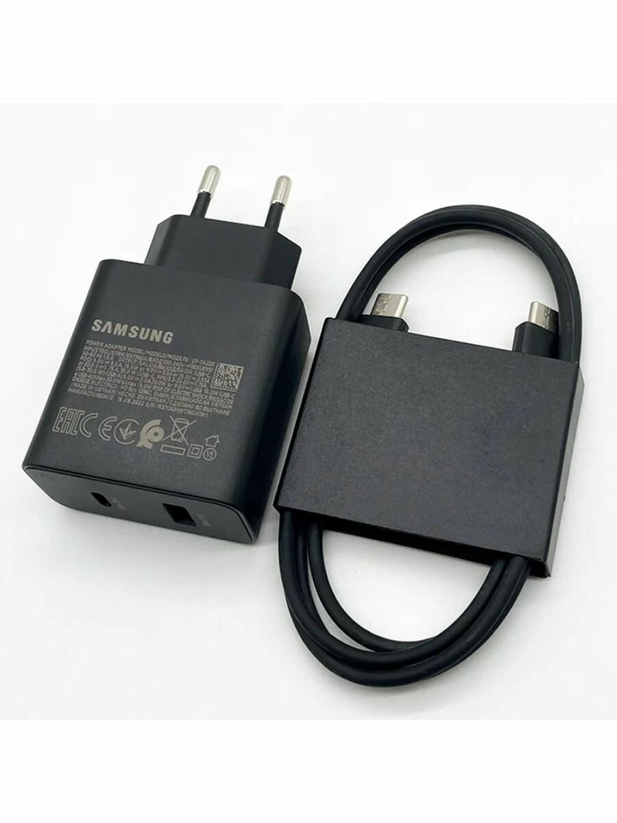 Для Samsung 35W быстрый настенный адаптер питания зарядное устройство 1M USB типа C кабель PD двойные порты зарядное устройство телефона