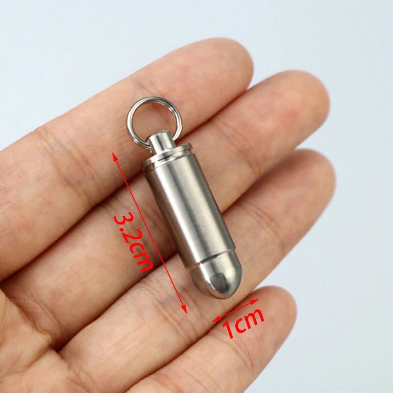 Мини капсула из титана, 3.2см, Цвет: B