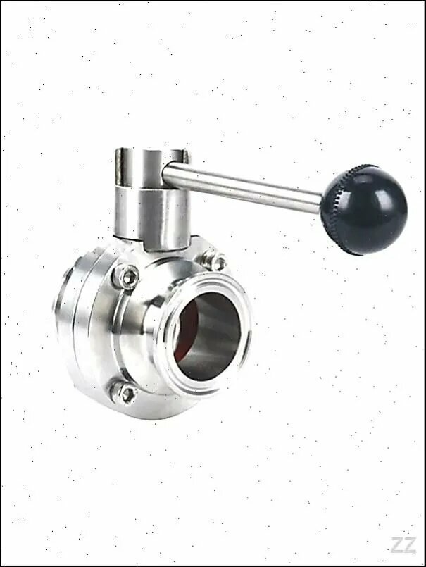Кран бабочка кламп 2 дюйма нержавеющей стали AISI 304(64MM)