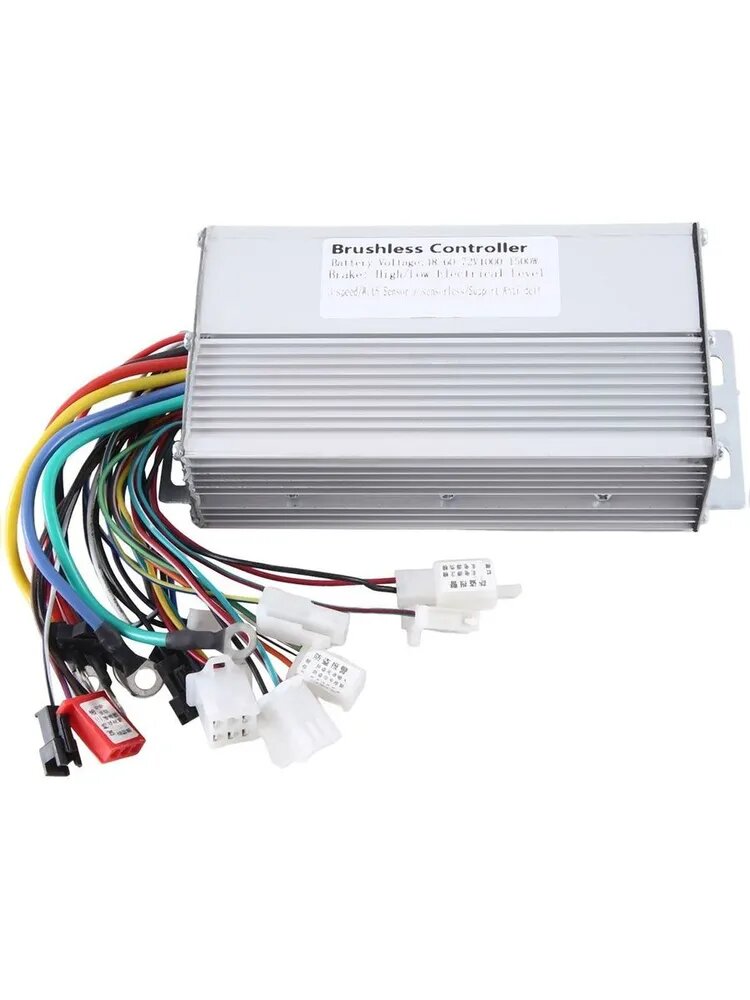 (O083)48V 60V 64V 72V 1000W 1500W Электрический контроллер 12 Tube Dual Mode E-Bike Бесщеточный контроллер скорости двигателя