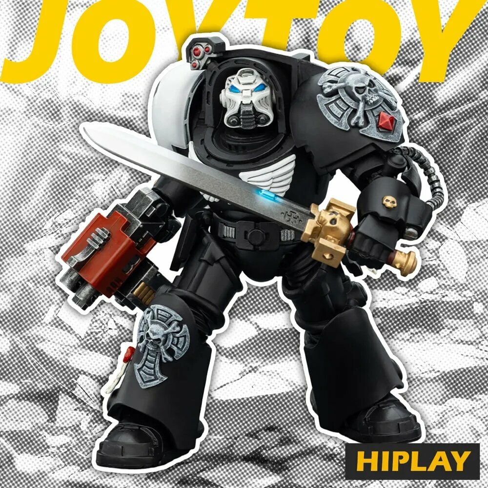 HIPLAY JOYTOY Warhammer 40000 Гвардия Ворона Терминатор 1 С силовым мечом и штормболтером JT03240 1/18
