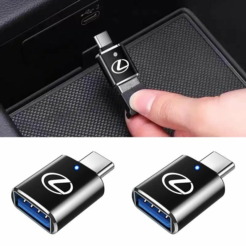 2 Шт. Переходник с USB на Туре С / Переходник USB на Туре С для телефона на флешку. Lexus Лексус