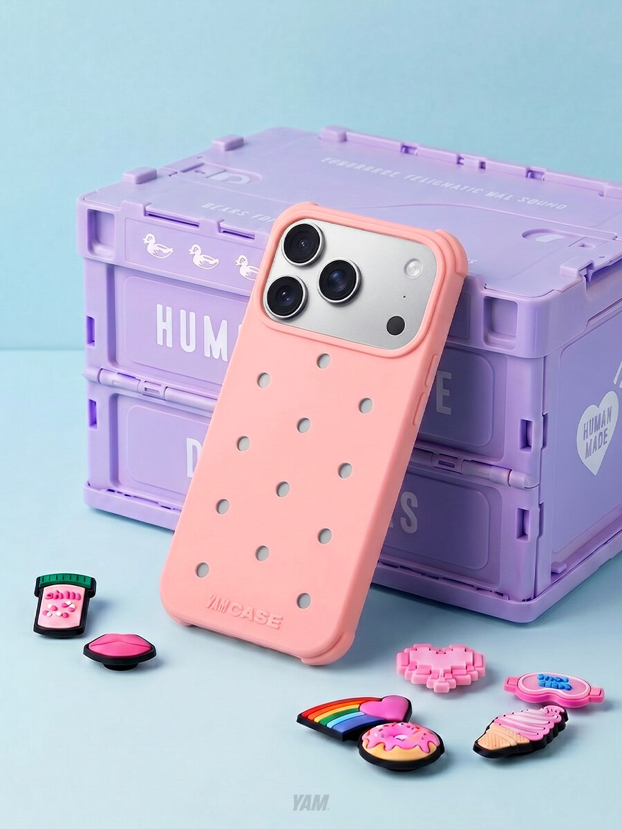 Чехол Yamcase для iPhone 17 Pro Max, силиконовый, противоударный, розовый — фото 1