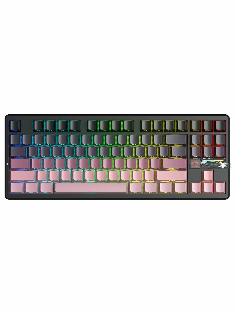 AULA F87PRO V2 Gradient Black Leobog X3 switch Беспроводная механическая игровая клавиатура, русская раскладка
