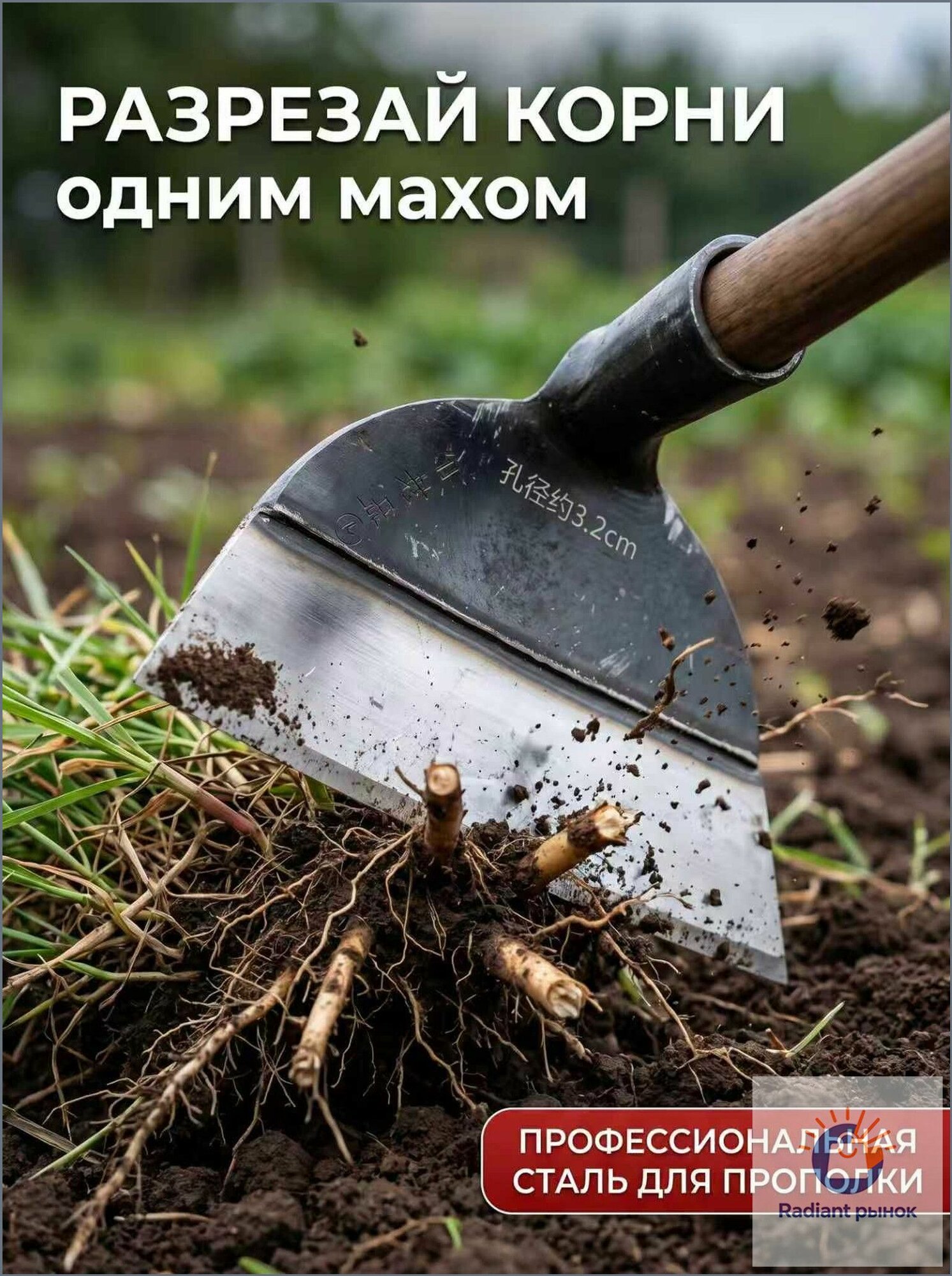 Тяпка, рукоятьСталь, 23 см
