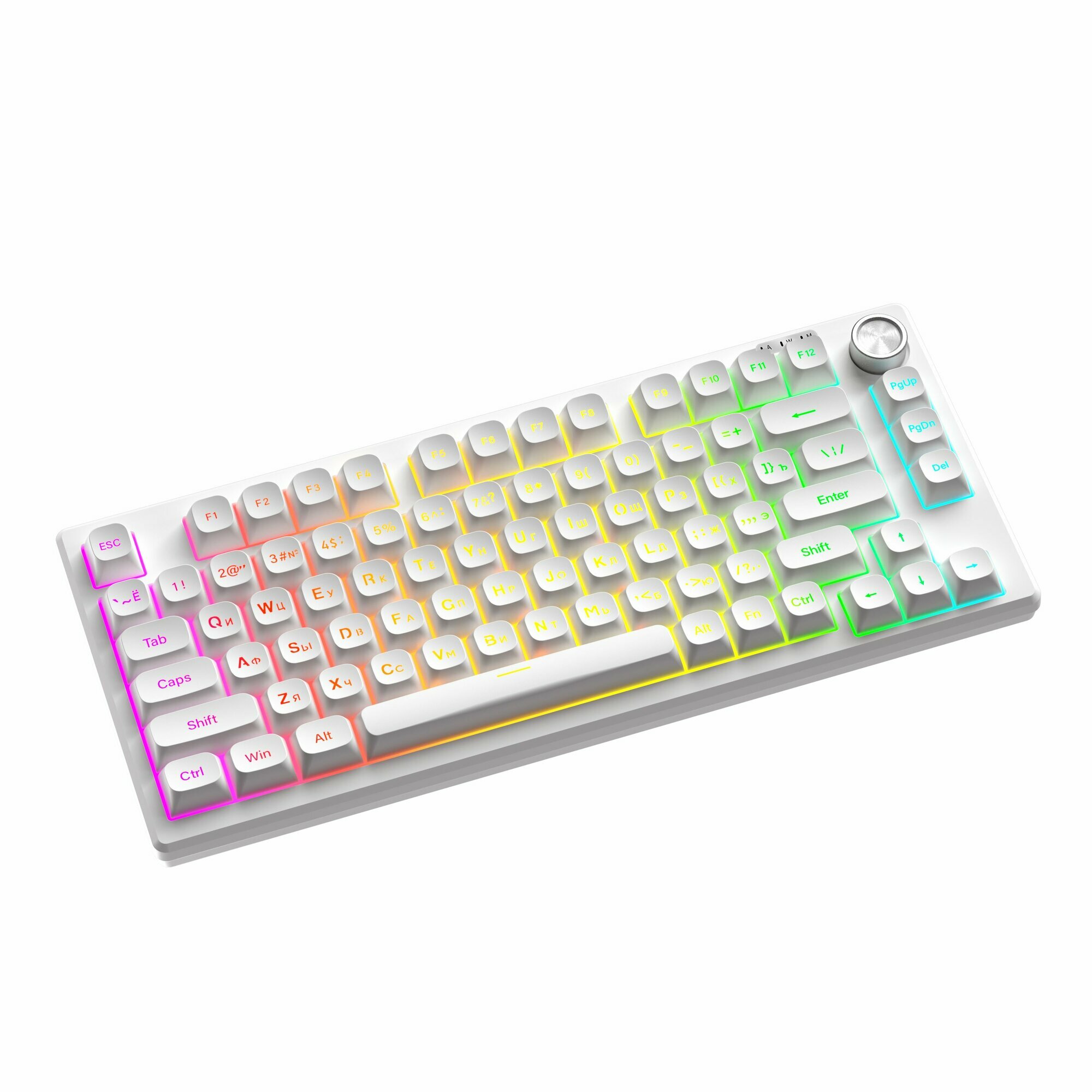 CYBERLYNX & FURYCUBE Игровая клавиатура проводная , Русская раскладка, белый