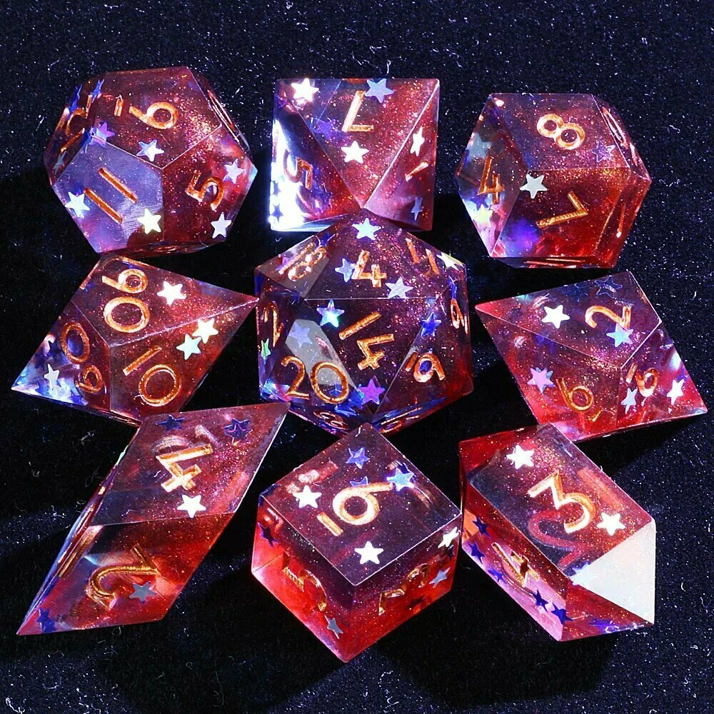 Набор костей D&D из 9 полиэдров: Биполярная Туманность Set of Dice Dungeons & Dragons RPG