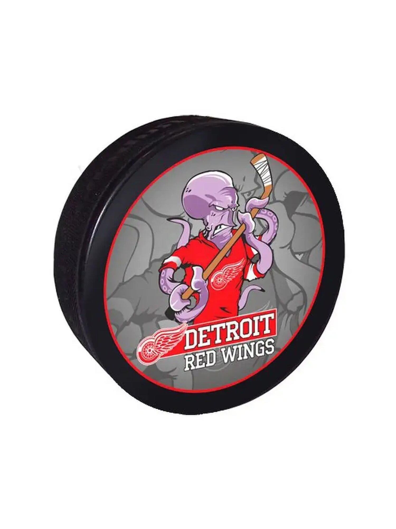Шайба Sportfanat Detroit Red Wings Mascot, резина, 76 мм, цвет серый