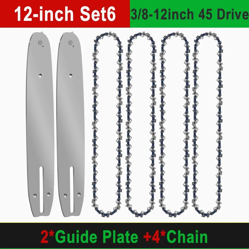 Цепь для электропилы 12 дюймов 3/8 LP Benzoil Electric Pila Step 45 звеньев 12-inch Set6