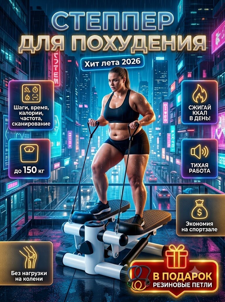 Степпер тренажер для дома 150кг тренажер для похудения для ходьбы