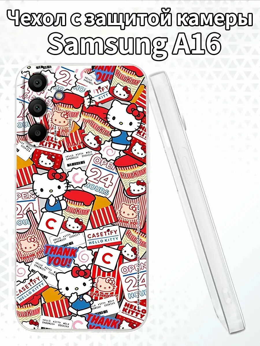 Чехол для SamsungA16с изображением Хелло Китти