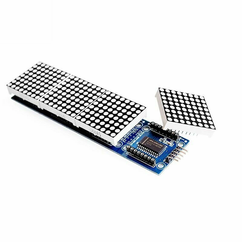 Плата матричного дисплея MAX7219 (4x8x8 LED) / синий монохром / модуль индикации / питание 5 В