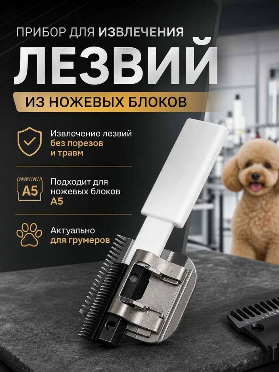 Прибор для извлечения лезвий из ножевых блоков для грумеров, барберов