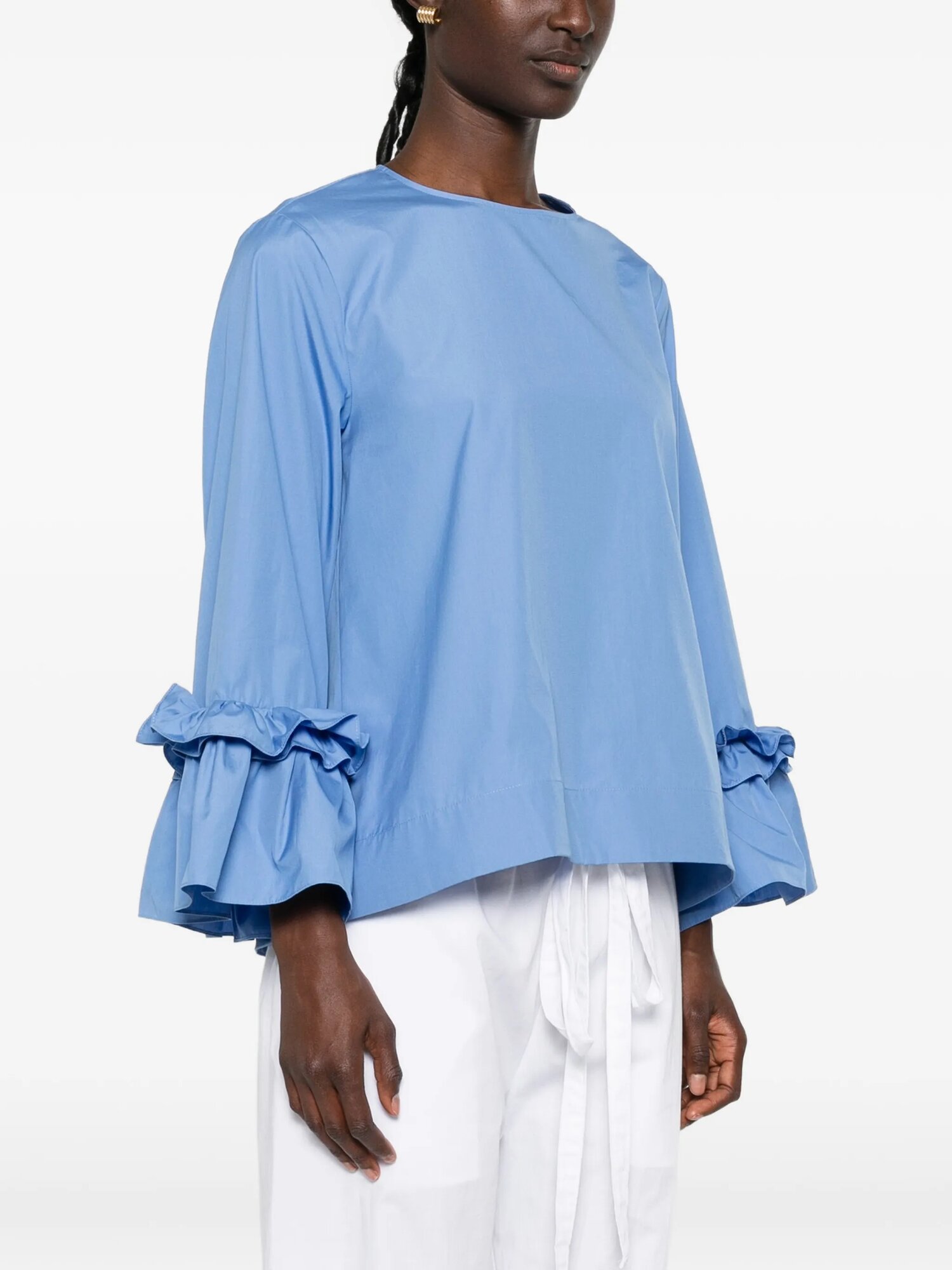 Блуза Max Mara Valzer blouse, размер 42, синий — фото 1