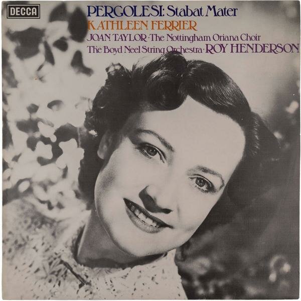Винтажная виниловая пластинка PERGOLESI - STABAT MATER (KATHLEEN FERRIER) (MONO)