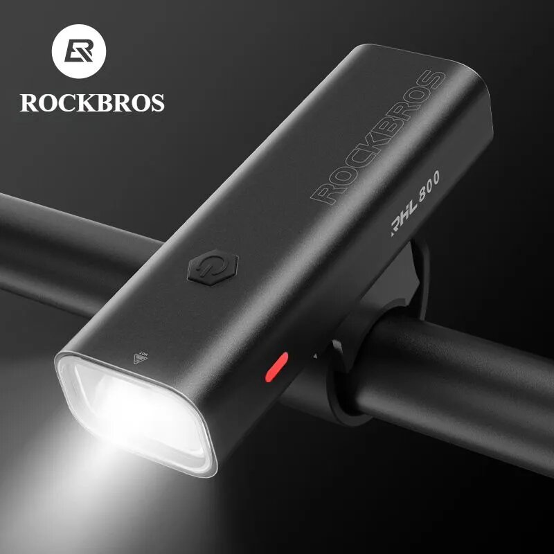 ROCKBROS Налобный фонарь RHL800, 800 люмен, 3000 mAh, Type-C, IPX6, черный — фото 1