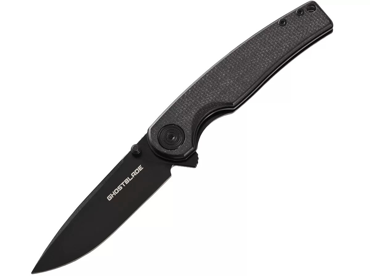 Нож Складной Ghostblade Moroi, Сталь D2, 58-62 Hrc, Рукоять Микарта Чёрная