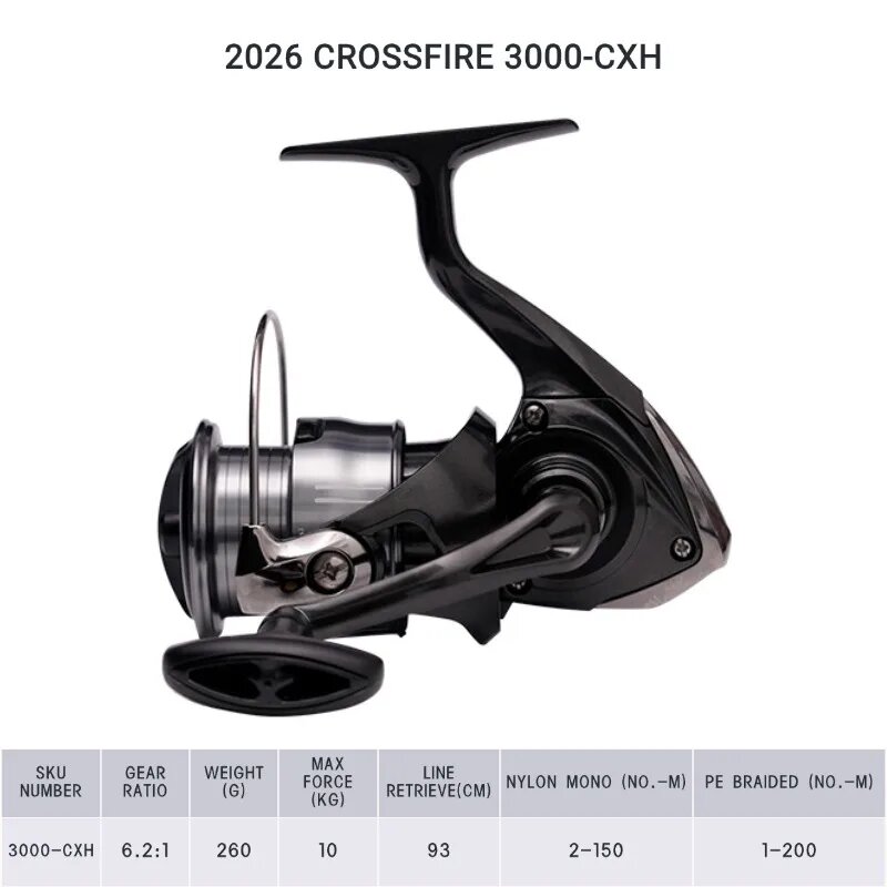 DAIWA CROSSFIRE 3000-CXH, 6.2:1, 10 кг