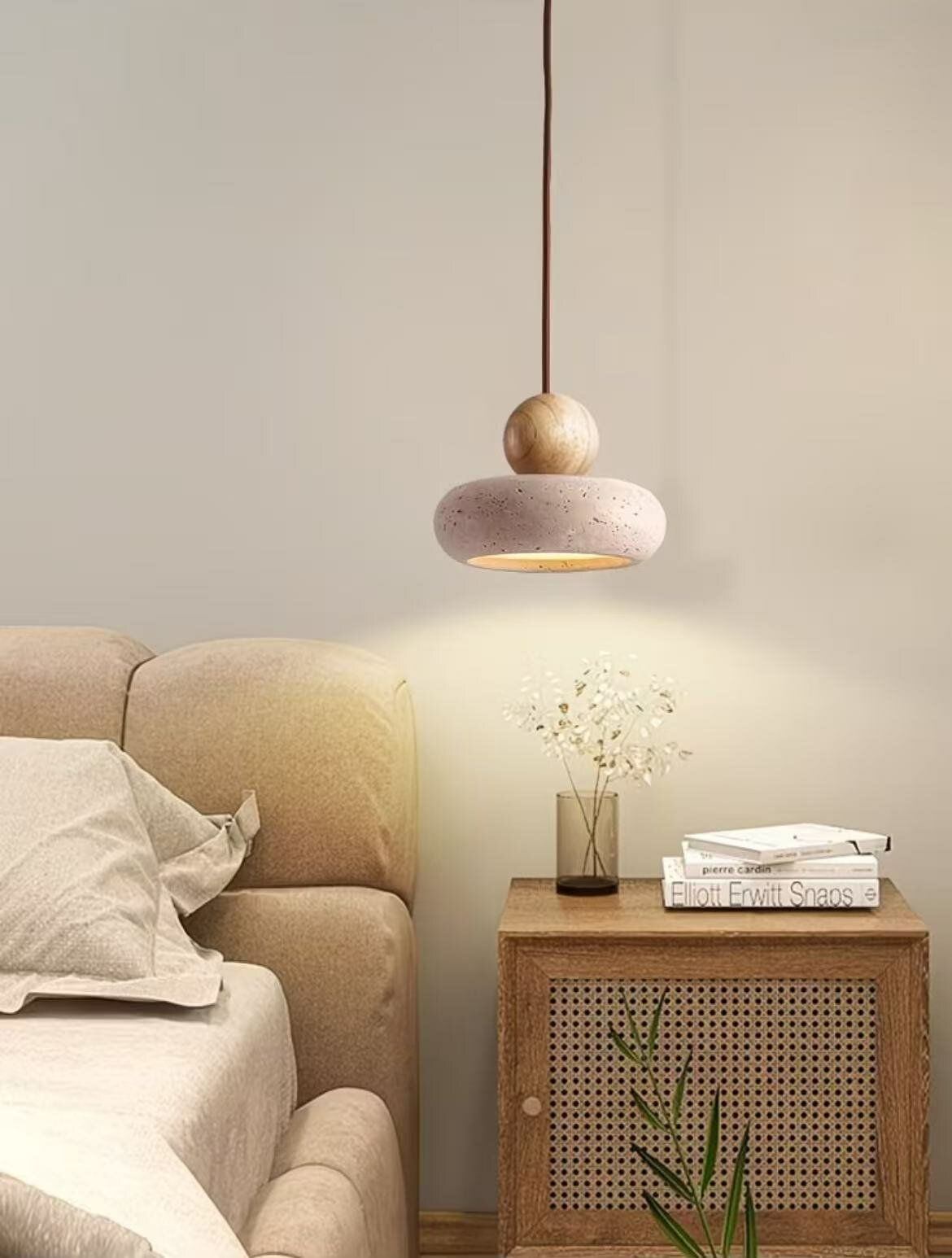 Подвесной каменный светильник TAONUANSHU, Warm light 3000K, B
