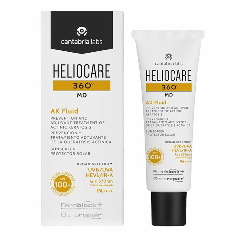 Флюид АК с тотальной защитой SPF 100+, 50 мл HELIOCARE 360 MD AK Fluid Sunscreen 100+ Cantabria Labs / Кантабрия Лабс