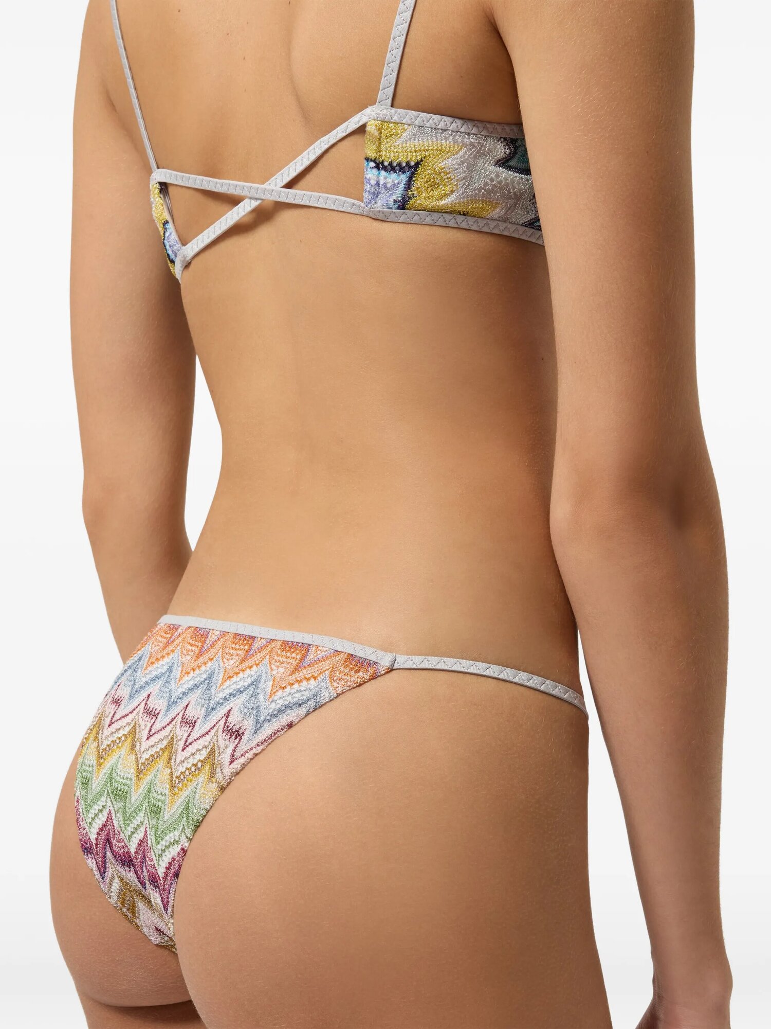 Купальник Missoni Zigzag-knit bikini, размер 42, разноцветный — фото 1
