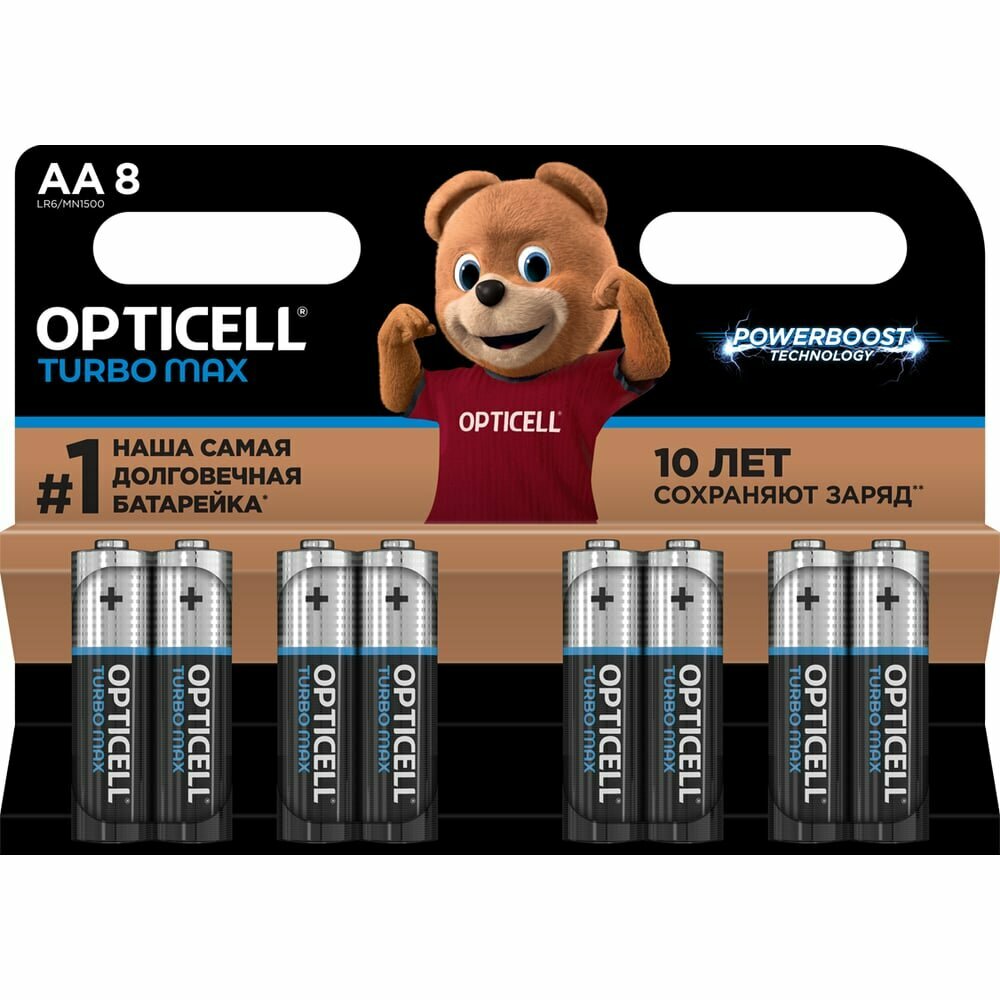 Батарейки OPTICELL Turbo Max AA 8 шт 6053007