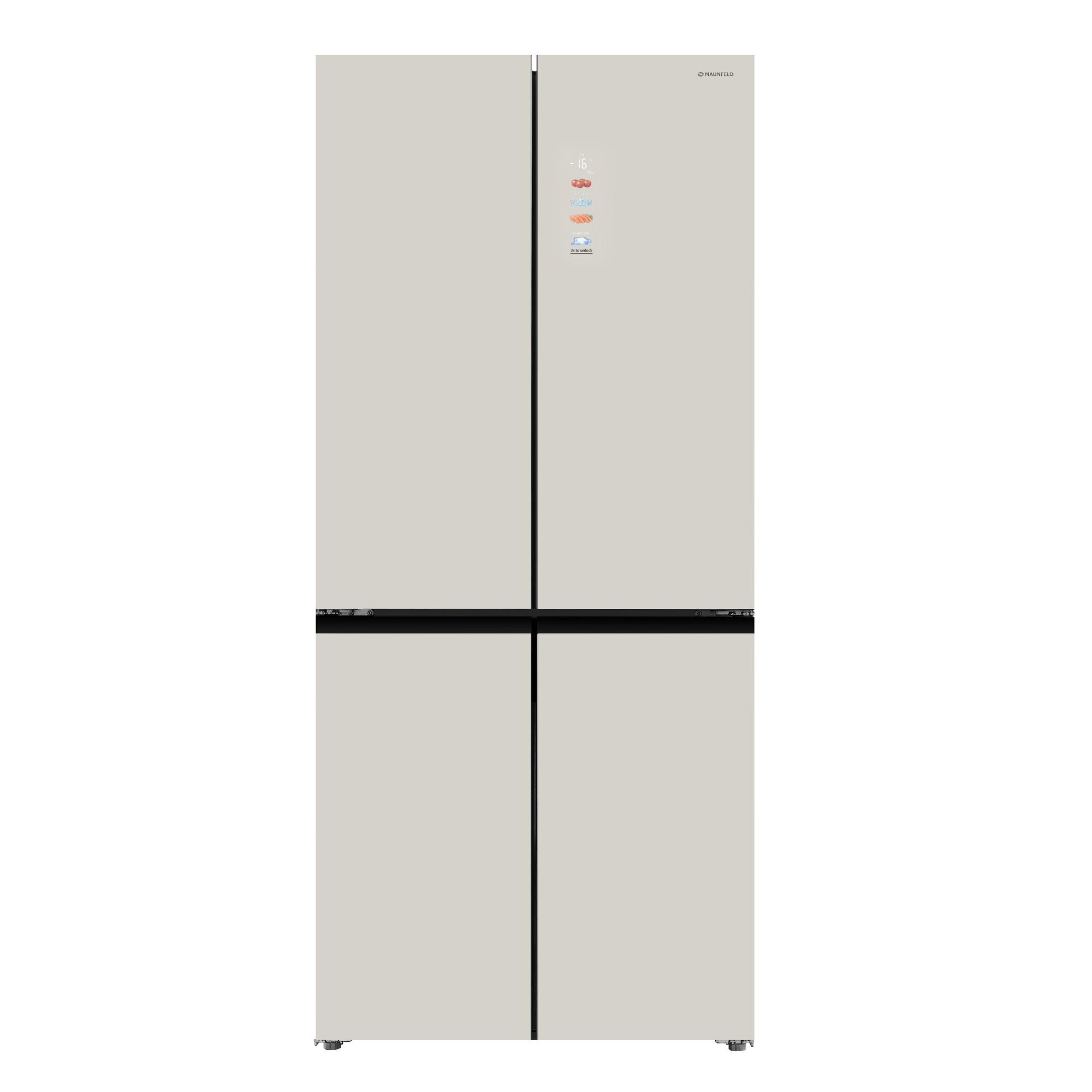 Холодильник MAUNFELD MFF190NFDBG Matt Inverter No Frost Бежевый