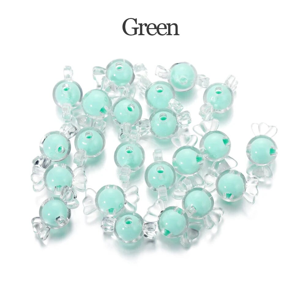 Акриловые бусины сердце AGCFABS 20 шт Изумрудный, Small, Green