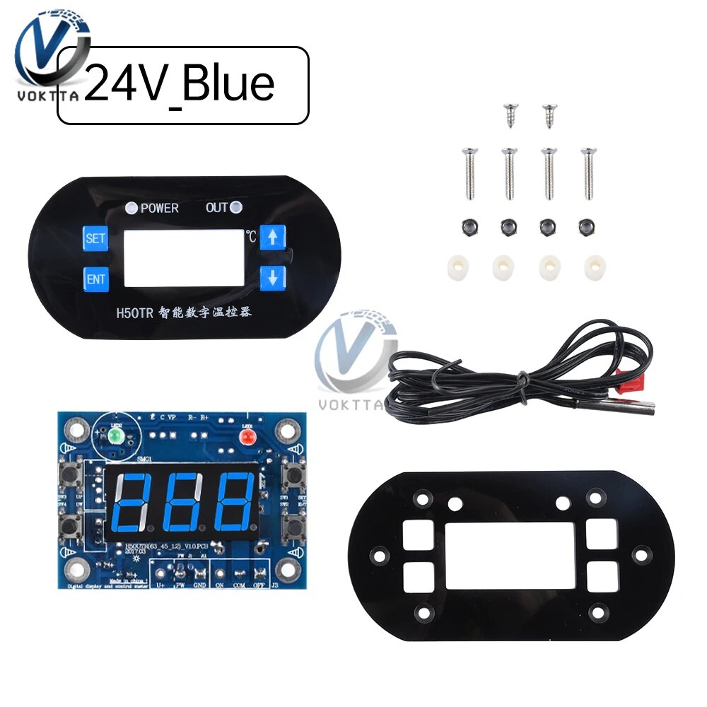 Цифровой терморегулятор Gaqqee 12/24В 24V blue
