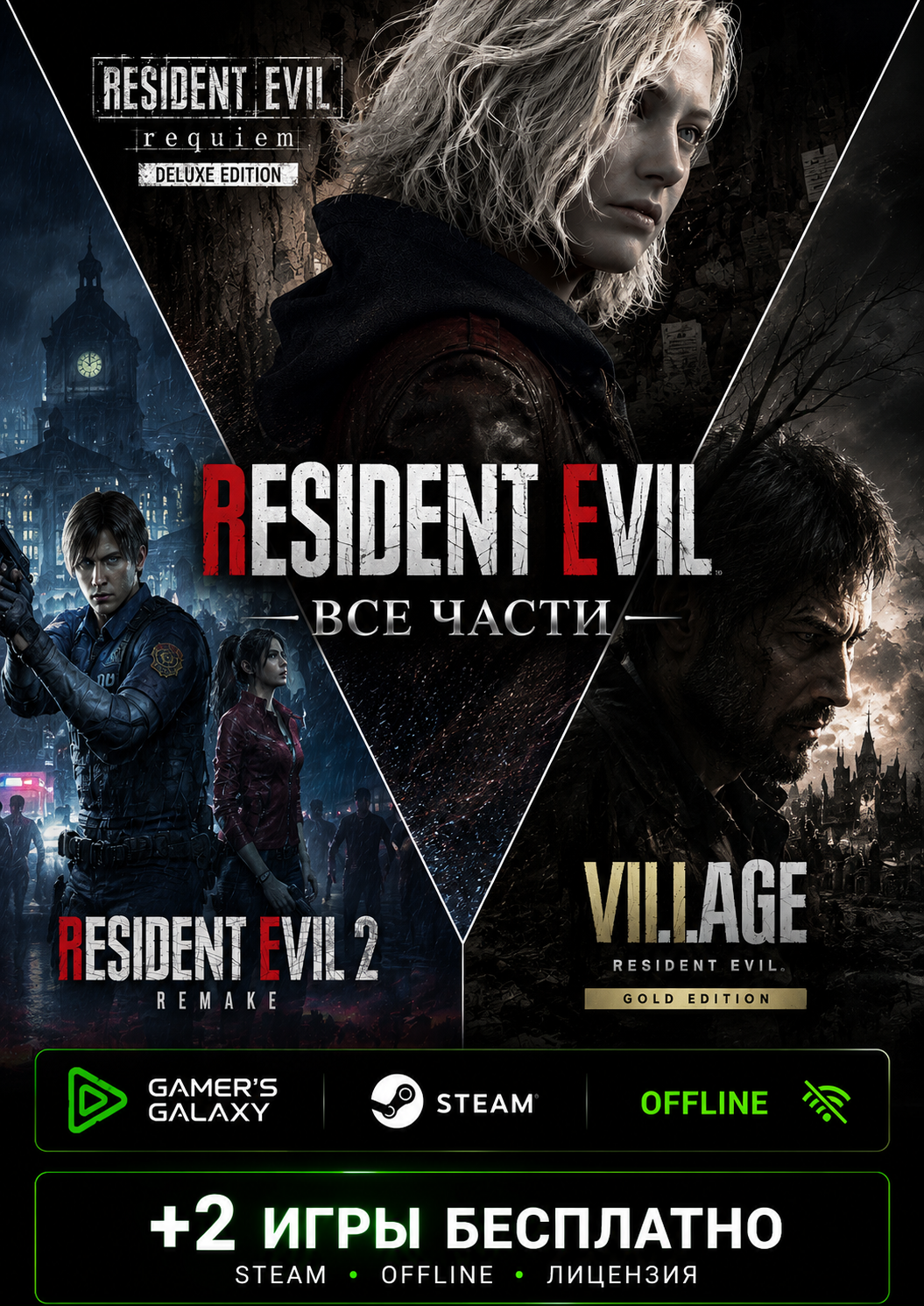 Resident Evil Requiem + все части RE + 2 игры на выбор | Steam | Offline активация