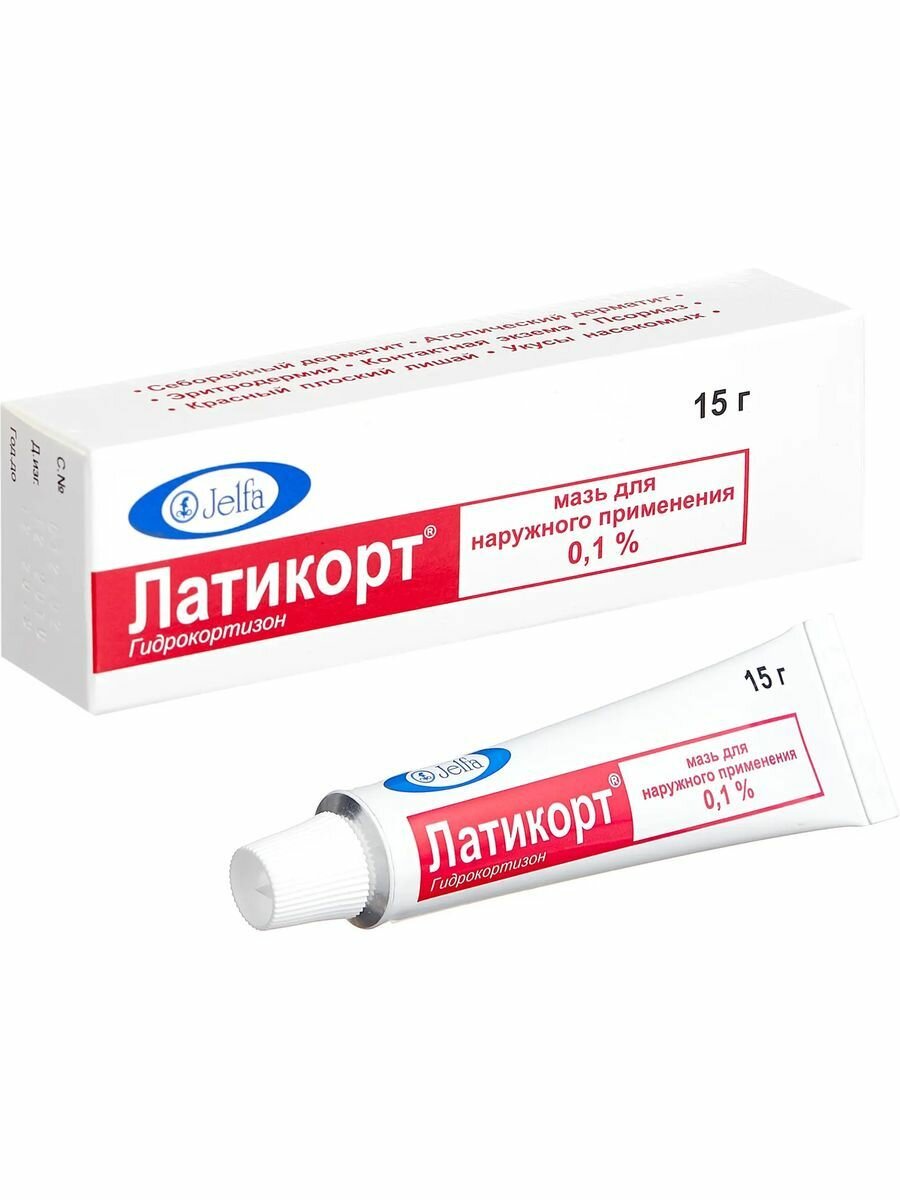 Латикорт мазь Д/наруж. Прим. 0,1% 15Г