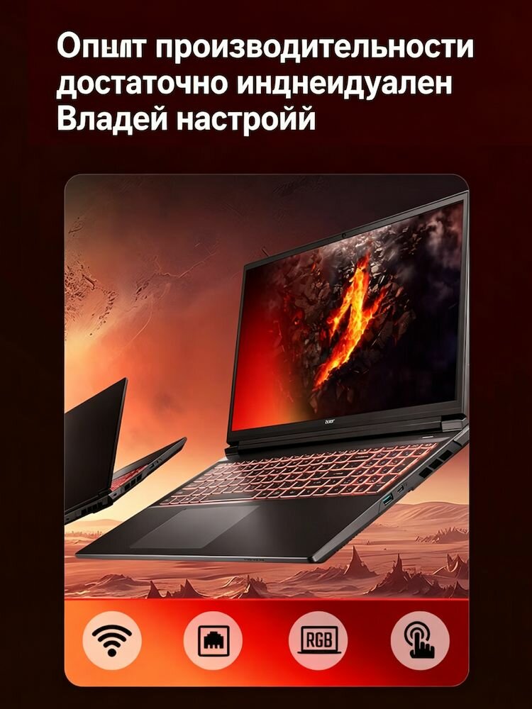 Игровой ноутбук Acer Qing 6 i5-14450HX, RTX4060, 16ГБ/1ТБ, Русская раскладка — фото 1