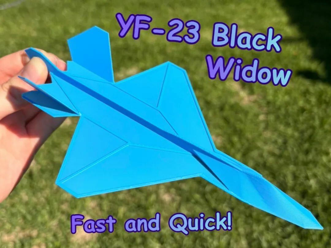 Планёр YF-23 Чёрная вдова модель самолёта игрушка летающая для детей биопластик