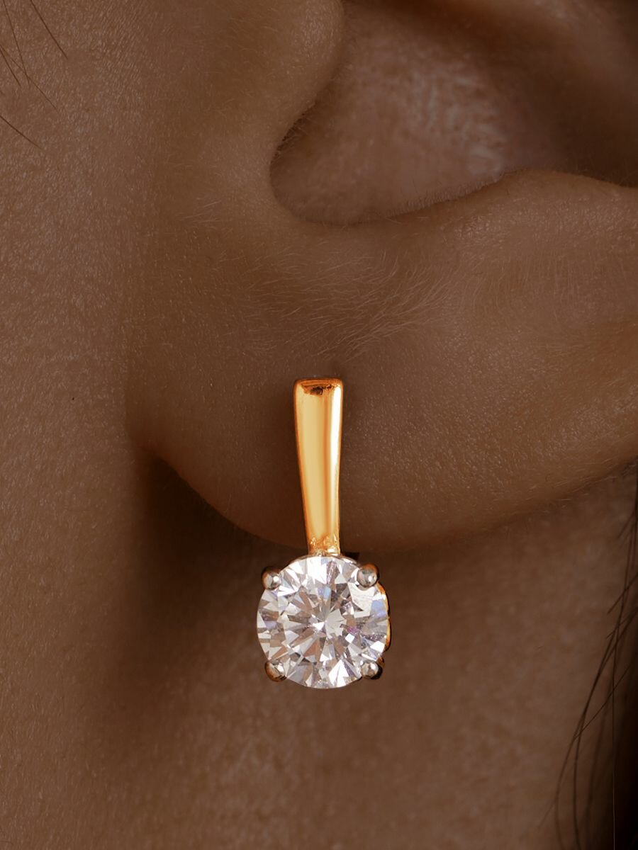 Серьги, 925 проба, фианит