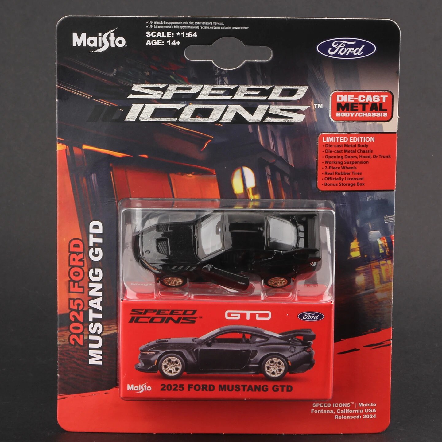 Maisto 1:64 набор моделей автомобилей из металла Mustang Black