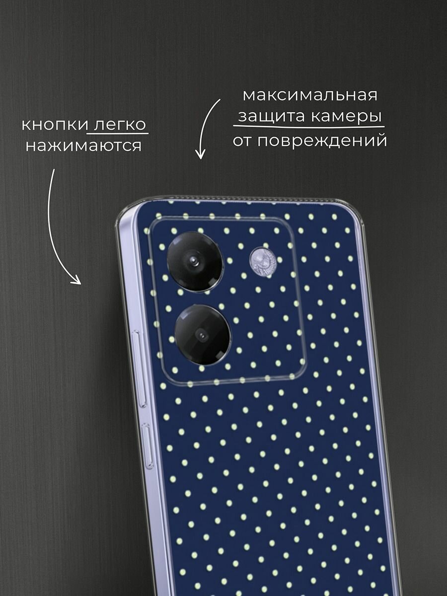 Силиконовый чехол на Poco M7 Pro / Поко М7 Про с принтом Фон с точками — фото 1