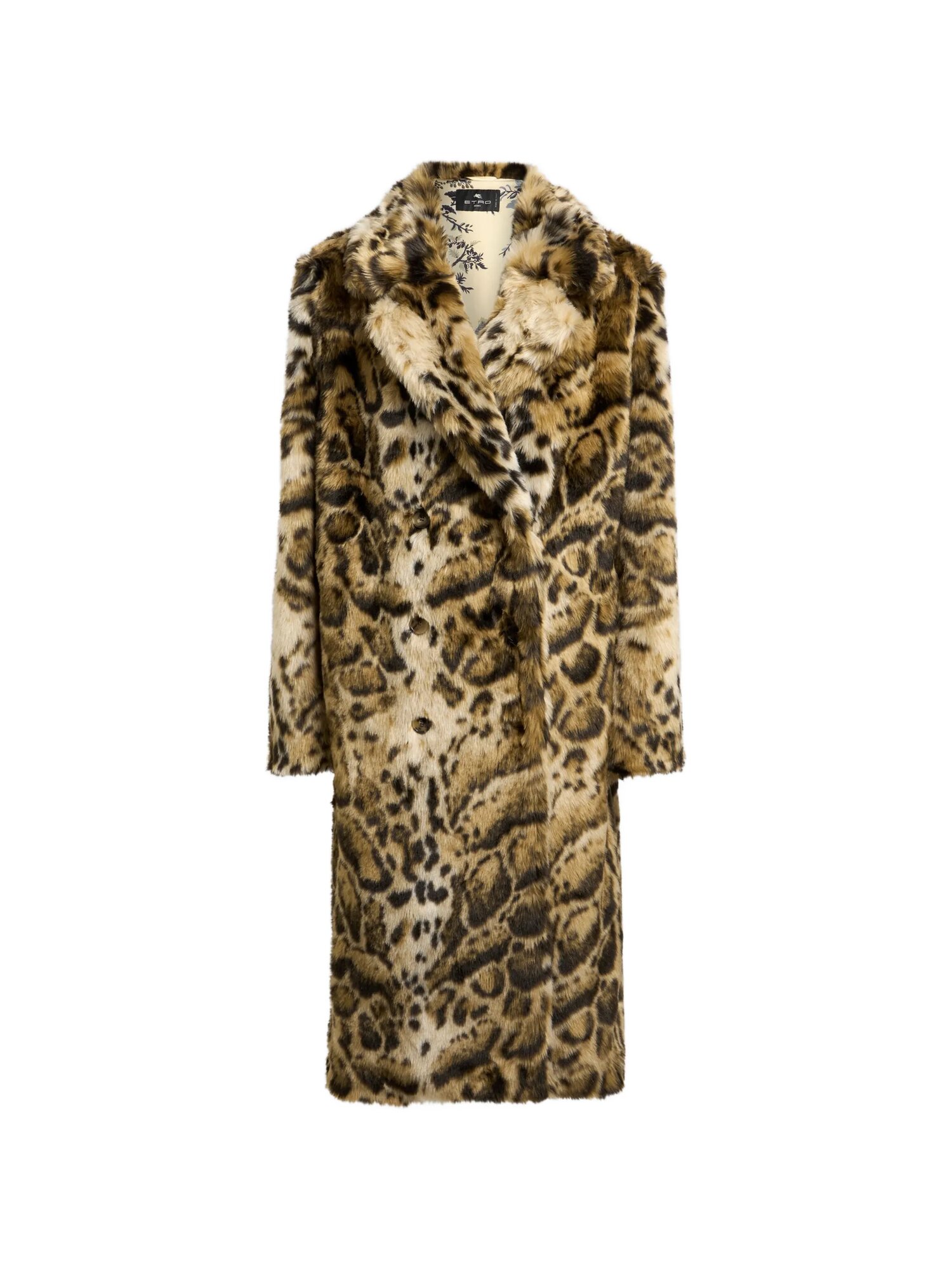 Пальто Faux-fur coat with leopard-motif