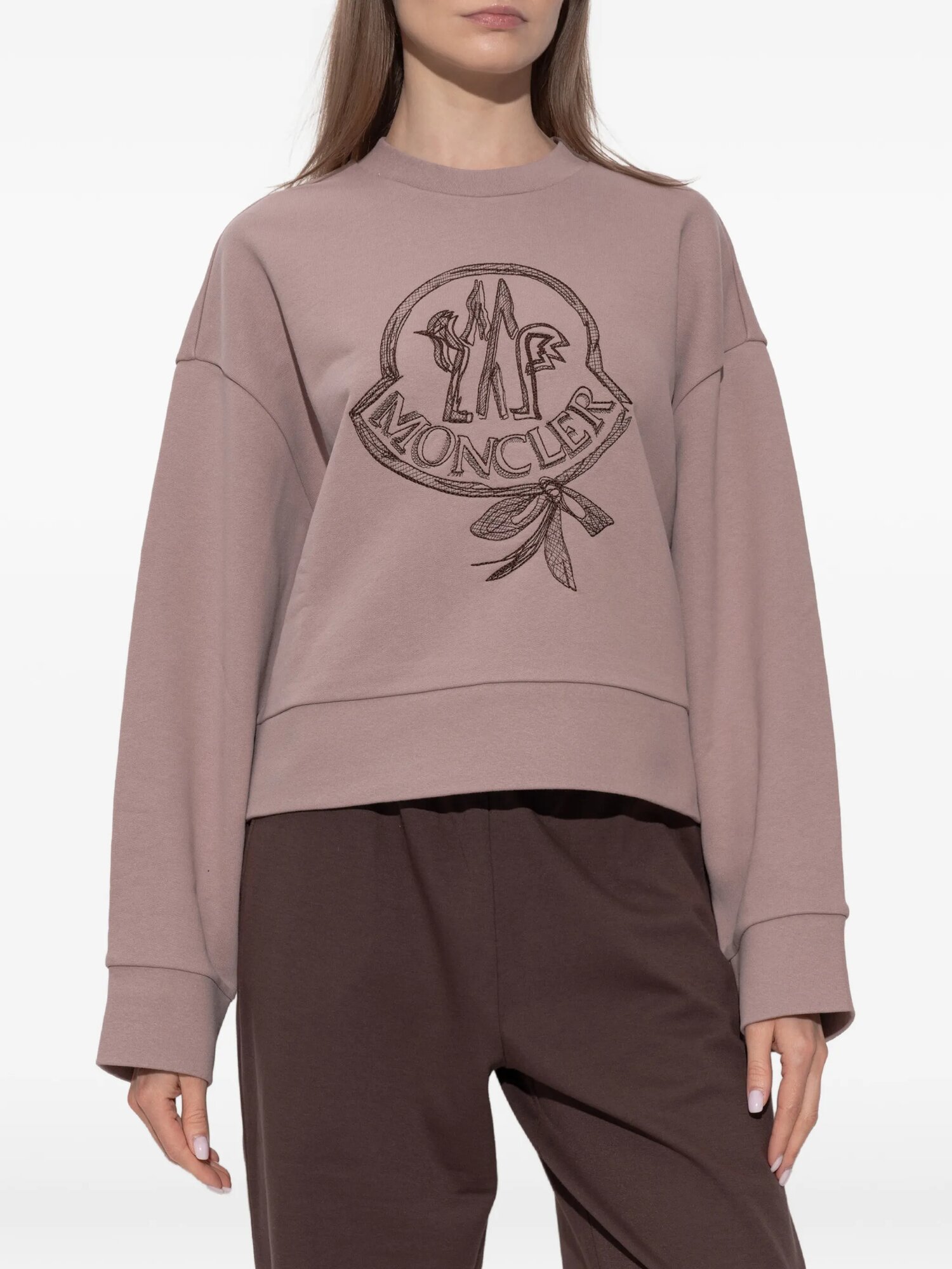Толстовка Moncler Logo-embroidered sweatshirt, размер 44 — фото 1
