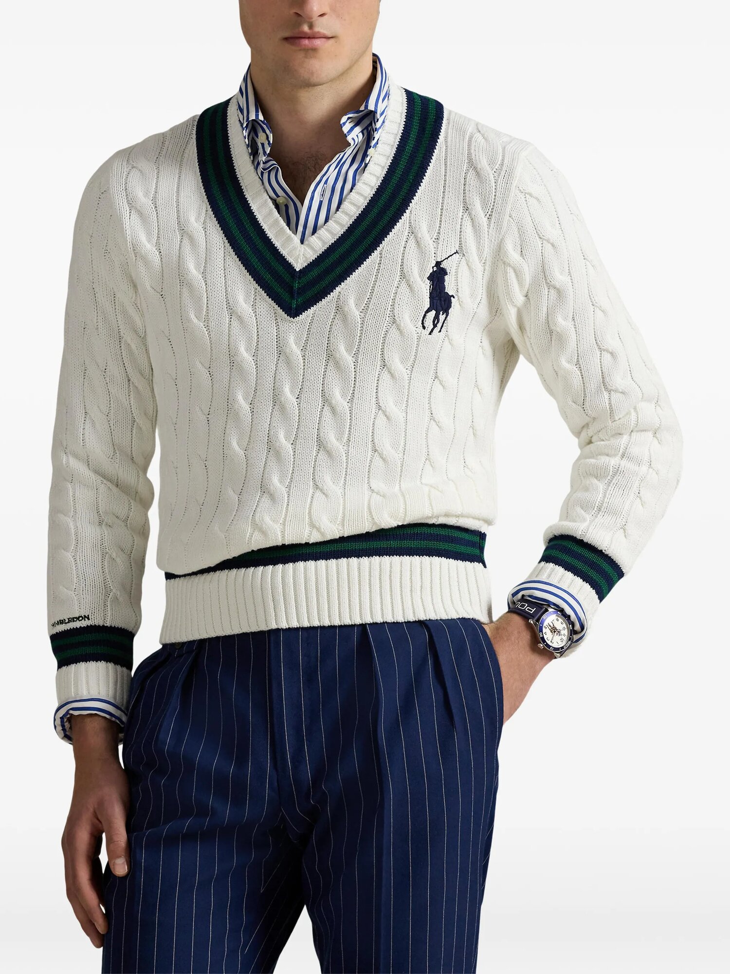 Свитер Polo Ralph Lauren Wimbledon, размер 46, , white — фото 1