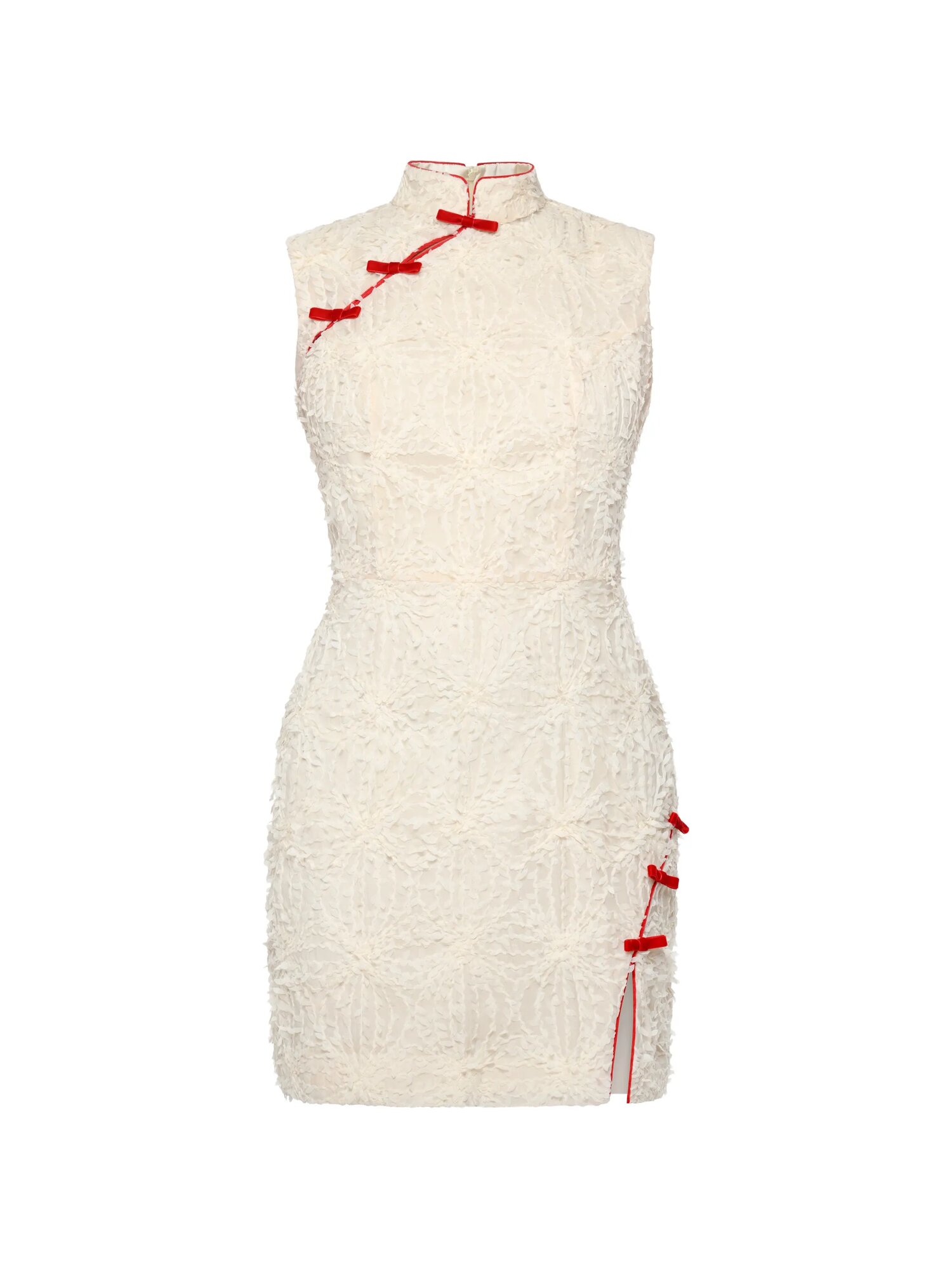 Платье Bow-embellished textured mini dress