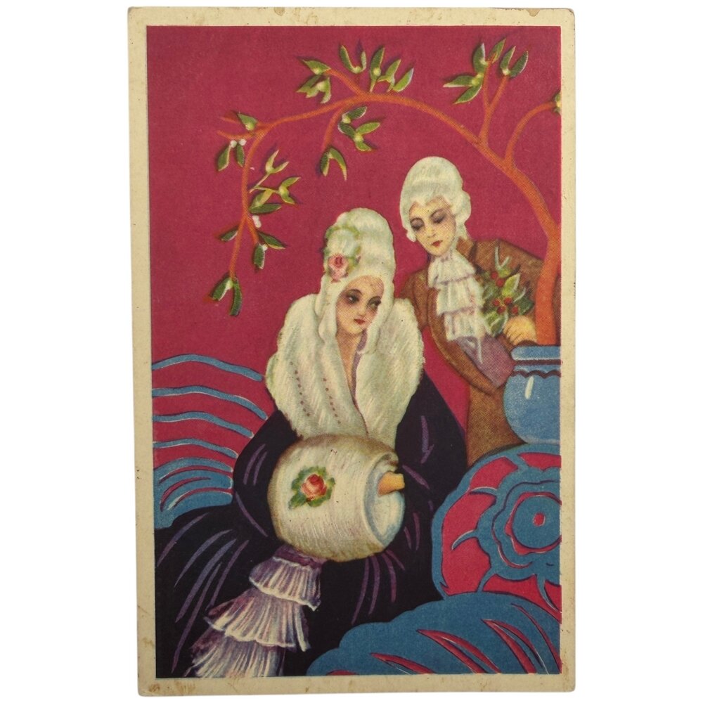 Почтовая открытка "Тайное признание" 1920-1930 гг. Италия